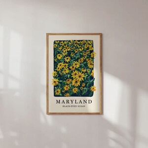 Digital Download - Maryland State Flower Wall Art - Black-eyed Susan ...