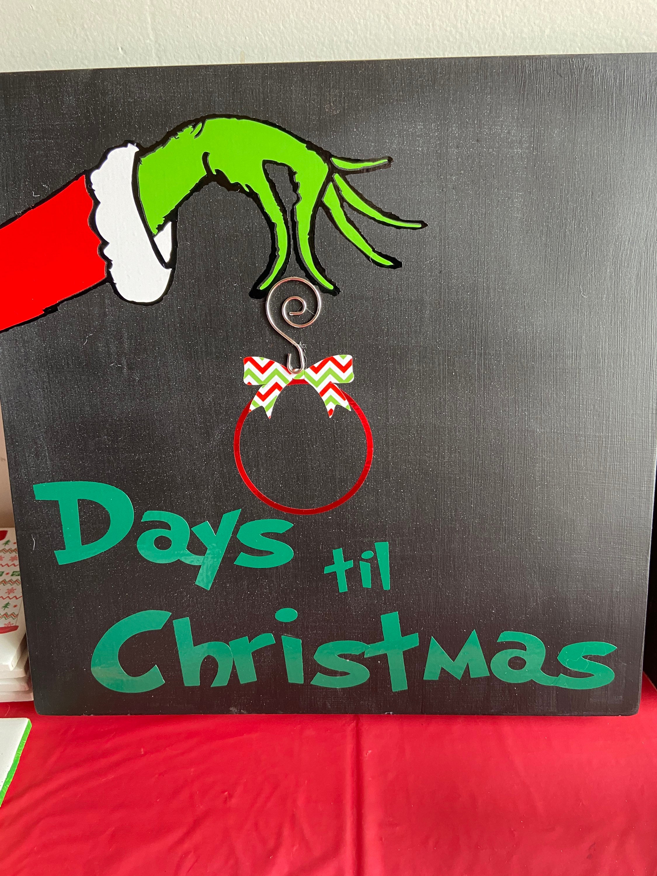 Grinch Christmas Count Down | Chalkboard - Etsy