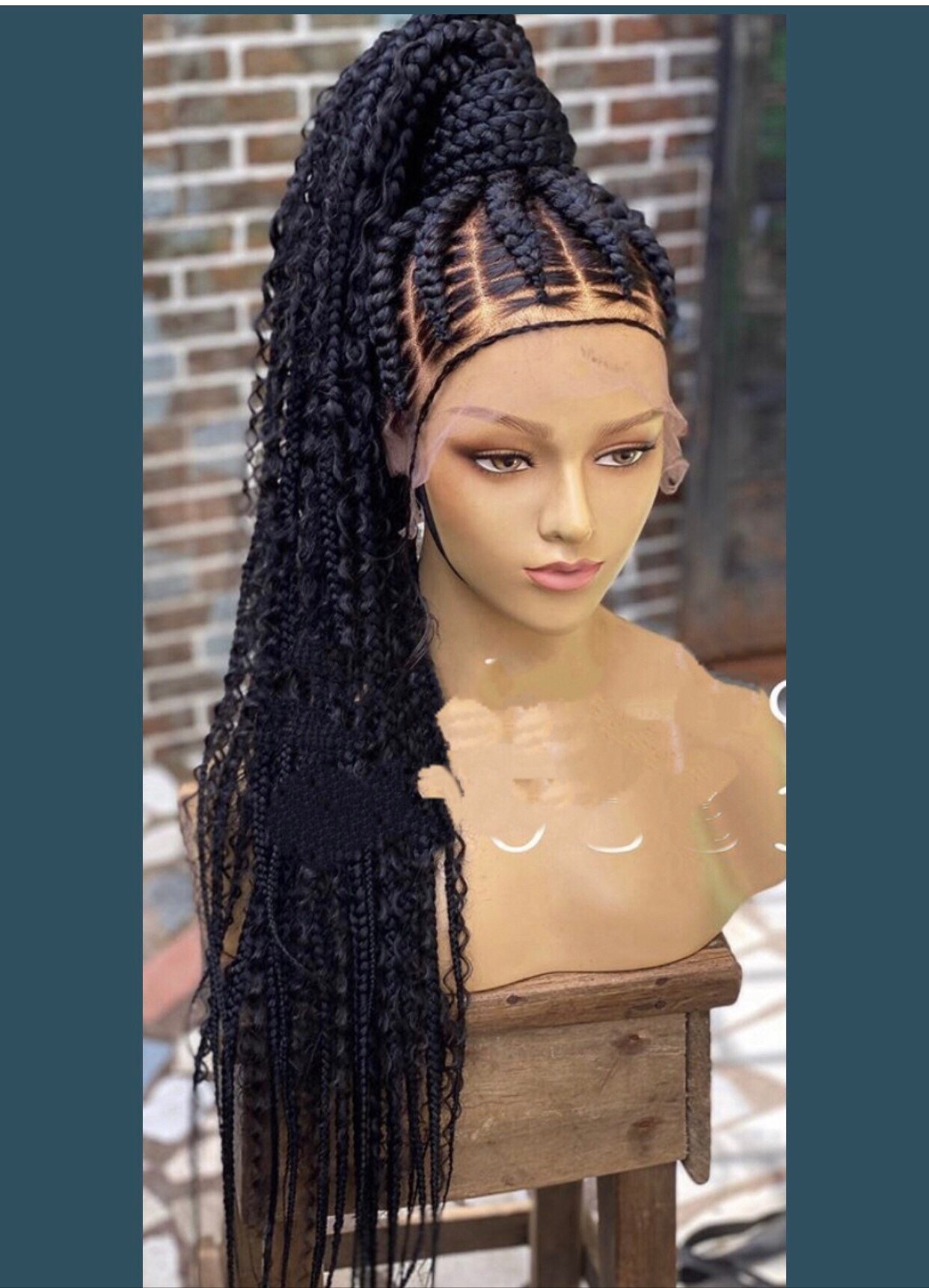 Boho Updo Made on A Full Lace Color Black - Etsy