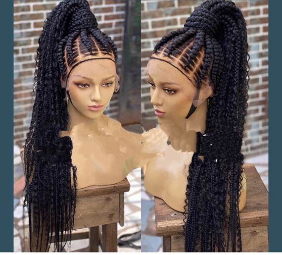 Boho Updo Made on A Full Lace Color Black | Etsy