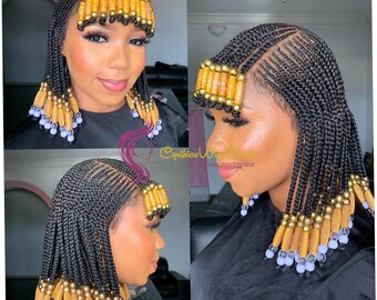 African Beaded Wig - Etsy