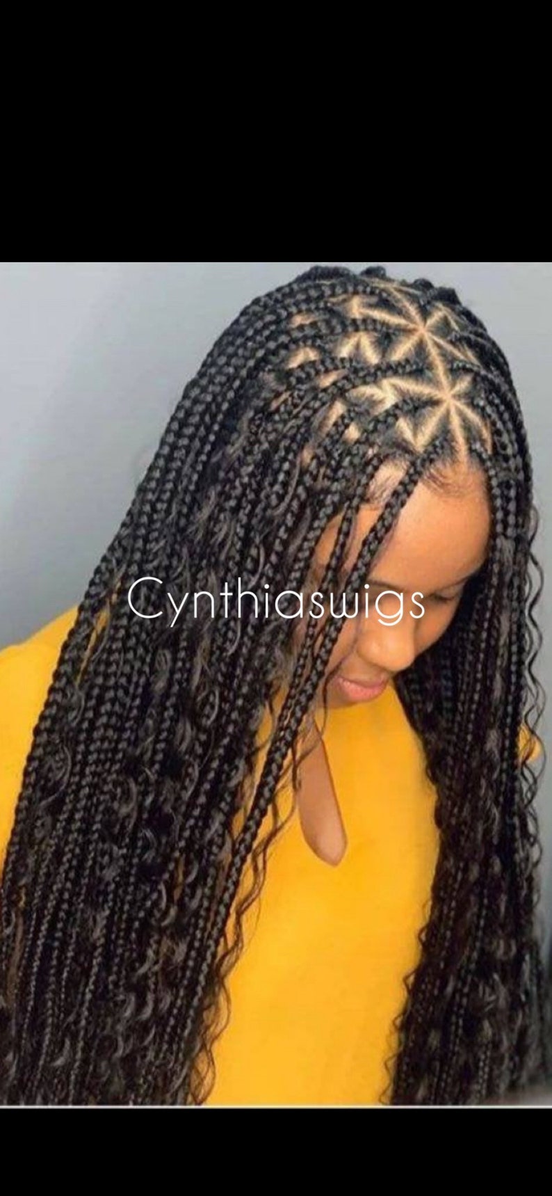 Boho Triangle KNOTLESS Braids - Etsy