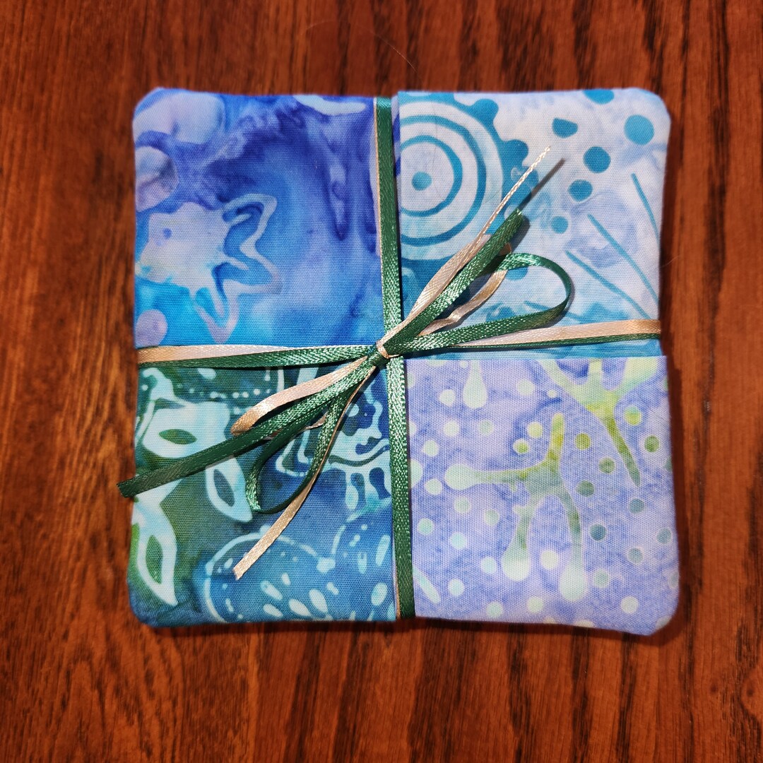 Fabric Batik Coasters, Stemware Slipper Coaster, Wine Glass Slipper ...