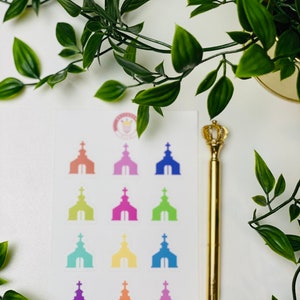 Church Sticker Sheet - Etsy