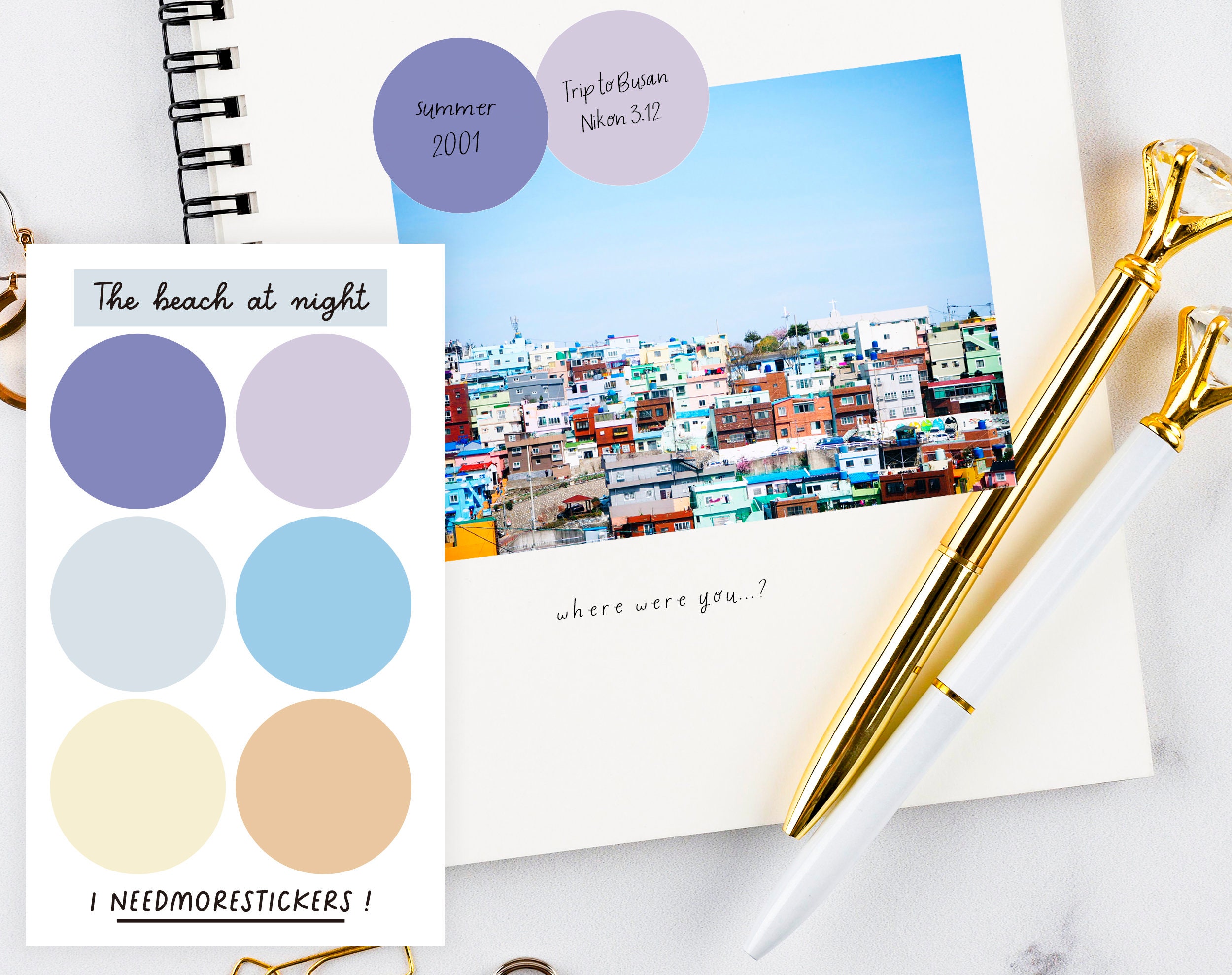 4 Sheets of Color Circle Labels, Color Set Labels, Color Round Stickers ...