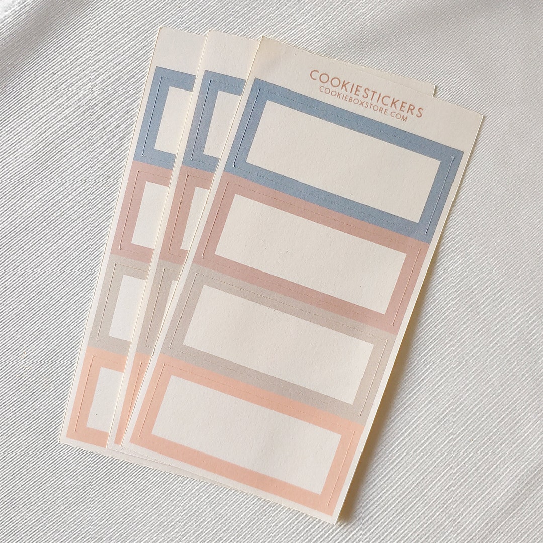 Color Block Blank Stickers, Blank Labels, Planner Sticker, Gift Labels ...
