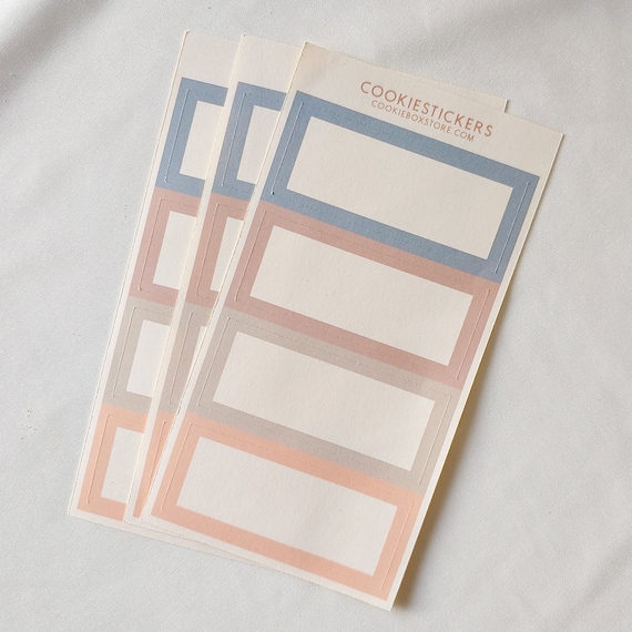 Color block blank stickers blank labels planner sticker | Etsy