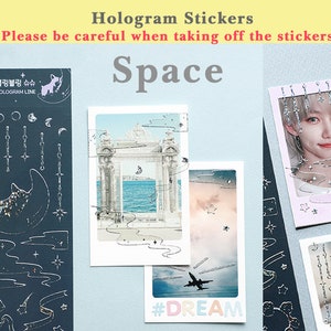 Line Hologram Multi Shape Stickers, Photo Decor Stickers, Polaroid ...