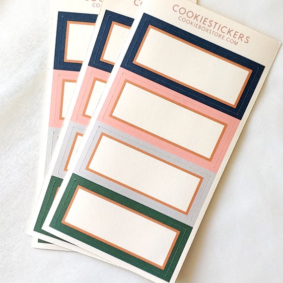 Color block blank stickers blank labels planner sticker | Etsy