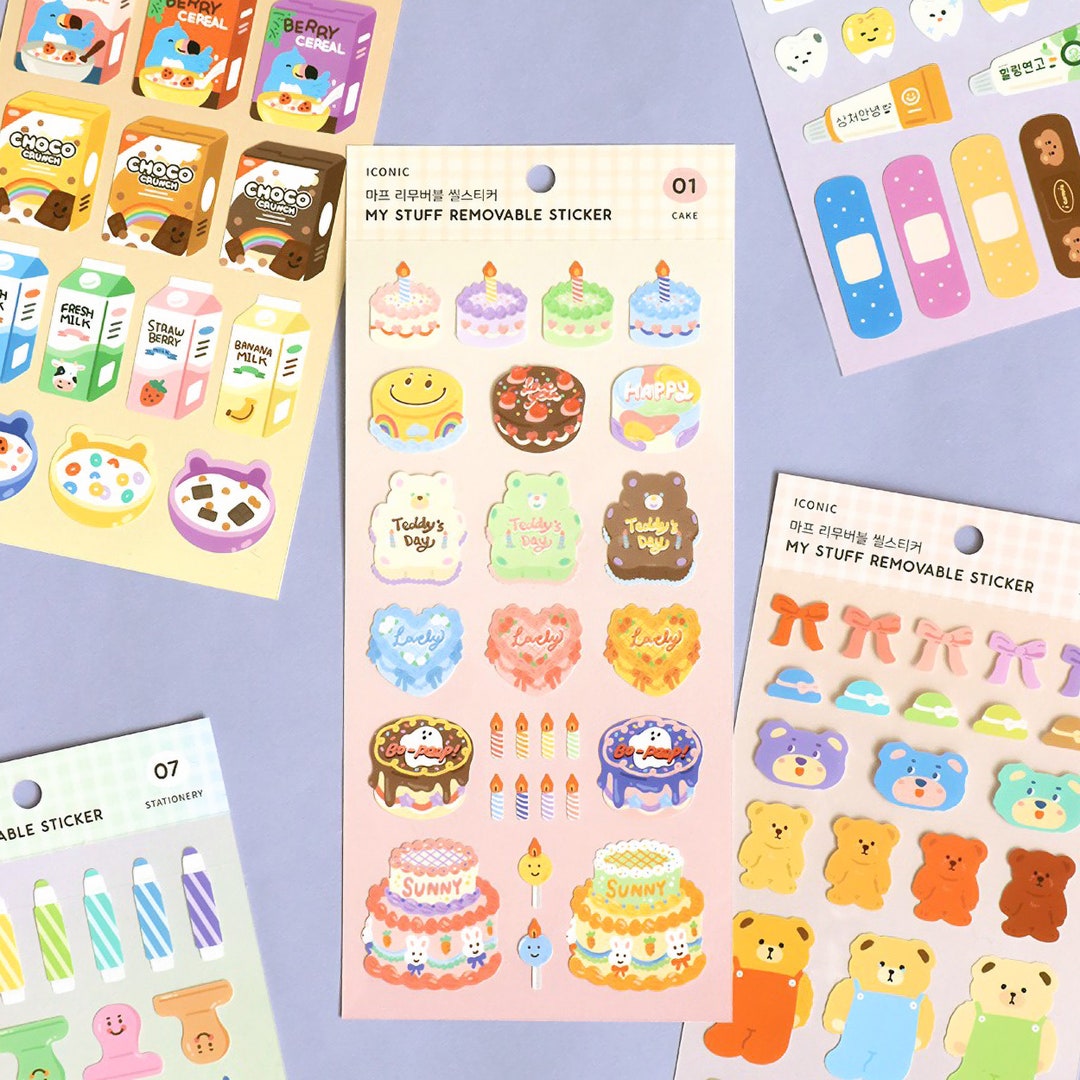 Themed Planner Decor Stickers, Bear Planner Stickers, Removable Decor ...