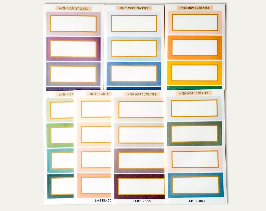 16 Multi Color Blank Stickers for Jounaling, Planners, Labeling, and ...