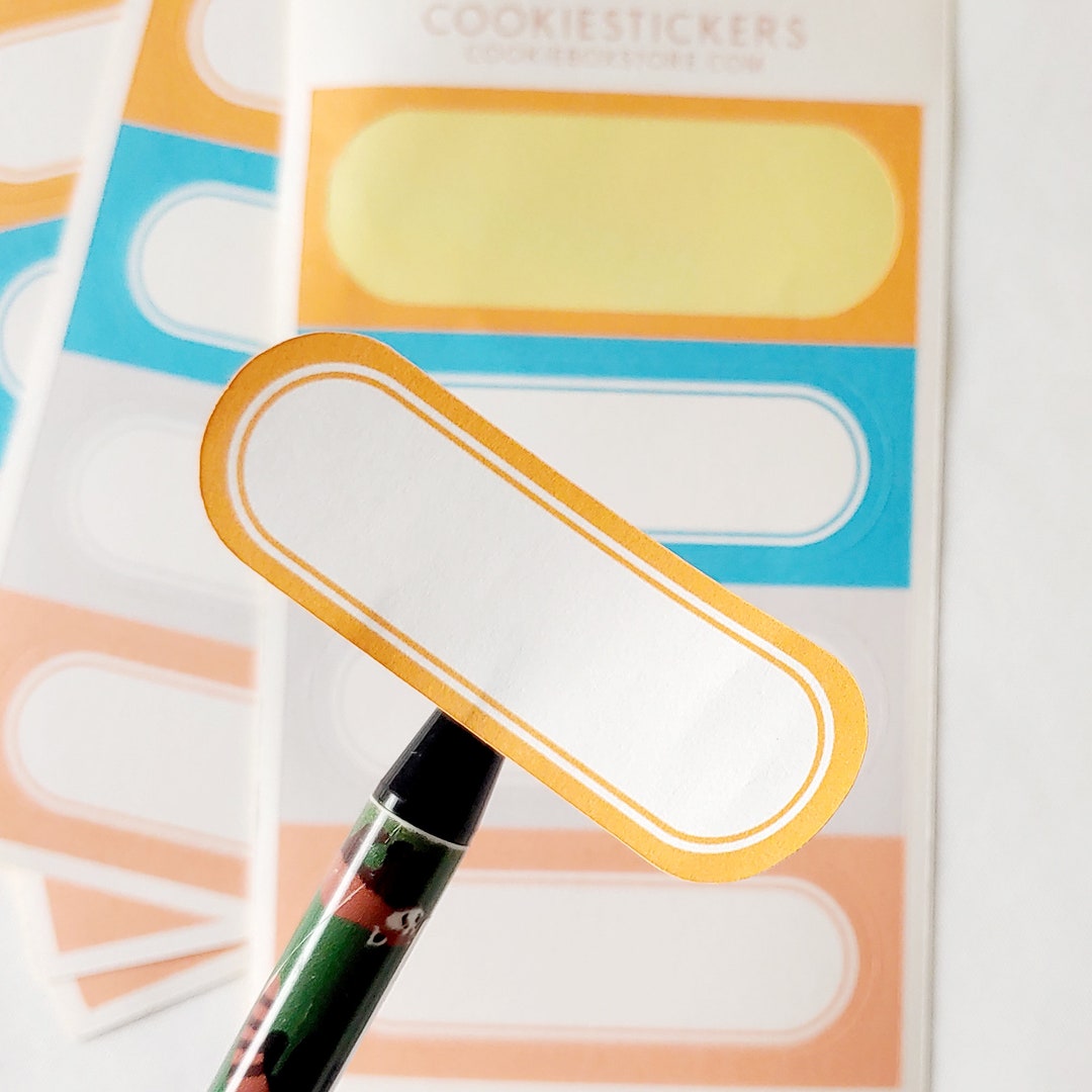 Color Block Blank Stickers, Blank Labels, Planner Sticker, Gift Labels ...
