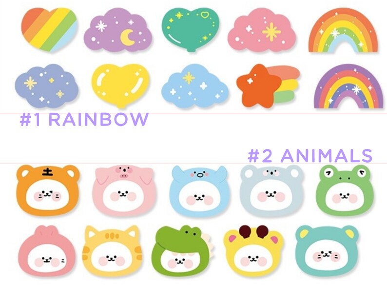 100 Stickers in a Roll Kawaii Roll Stickers Cute Animal - Etsy