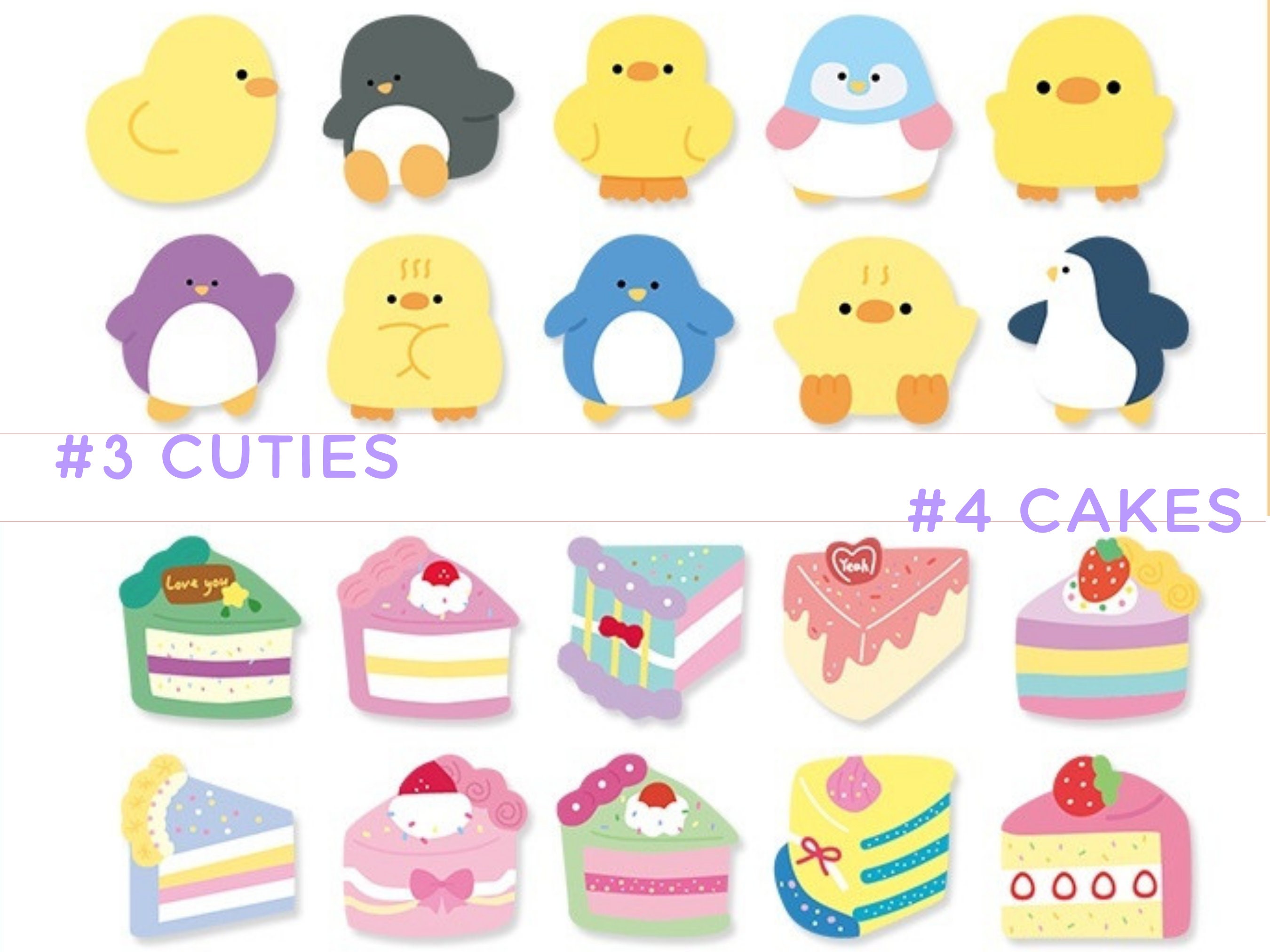 100 Stickers in a Roll Kawaii Roll Stickers Cute Animal - Etsy