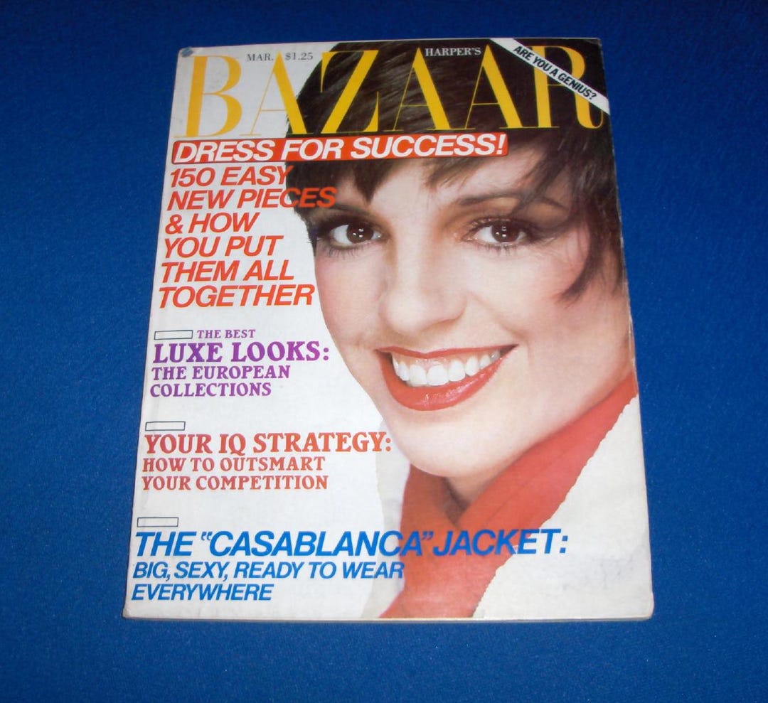 Liza Minnelli Cover HARPER'S BAZAAR Magazine March 1978 Women's Fashion ...