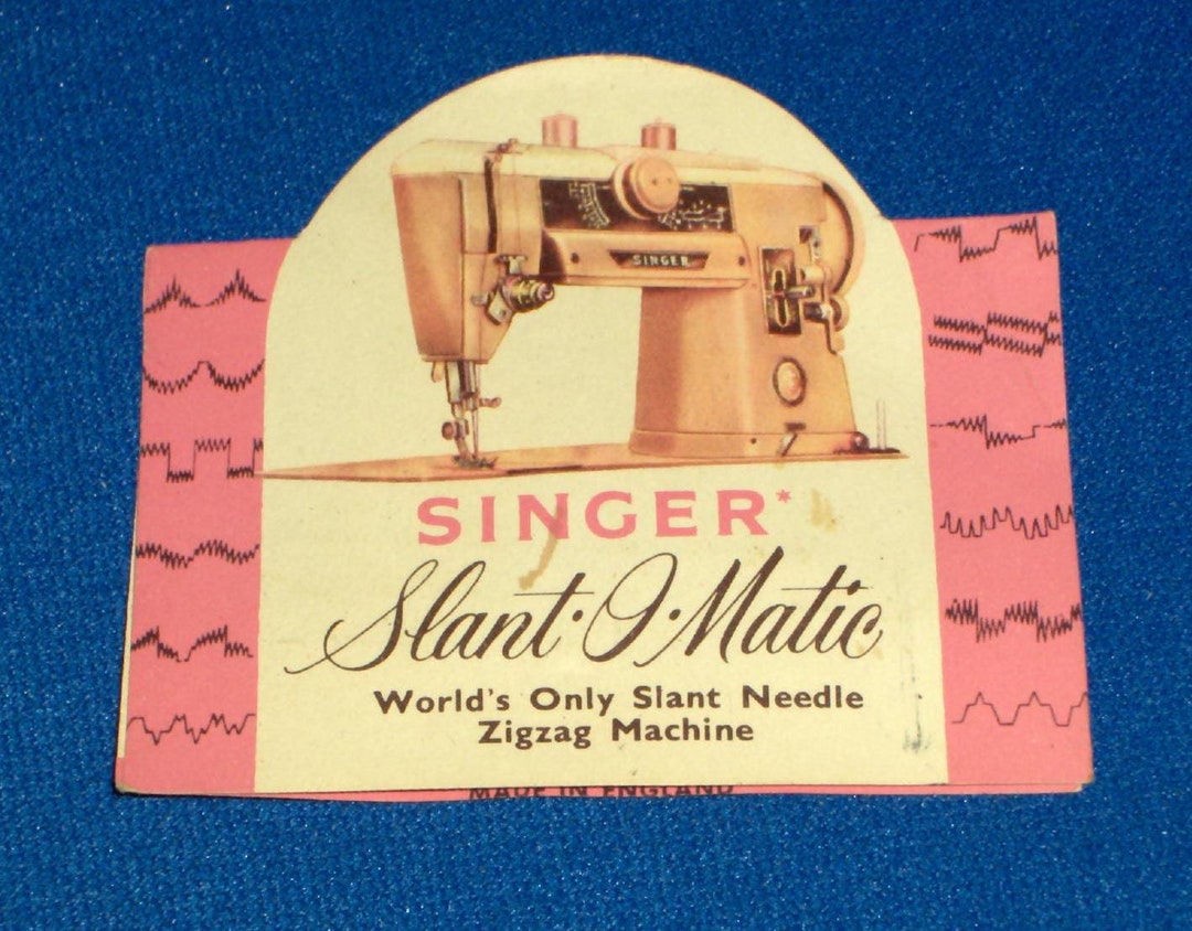 Singer Slant-o-matic Sewing Machine Advertising Needle Case With 3 ...