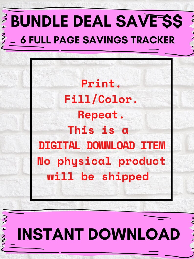 Savings Challenge Bundle Printable Savings Challenges - Etsy
