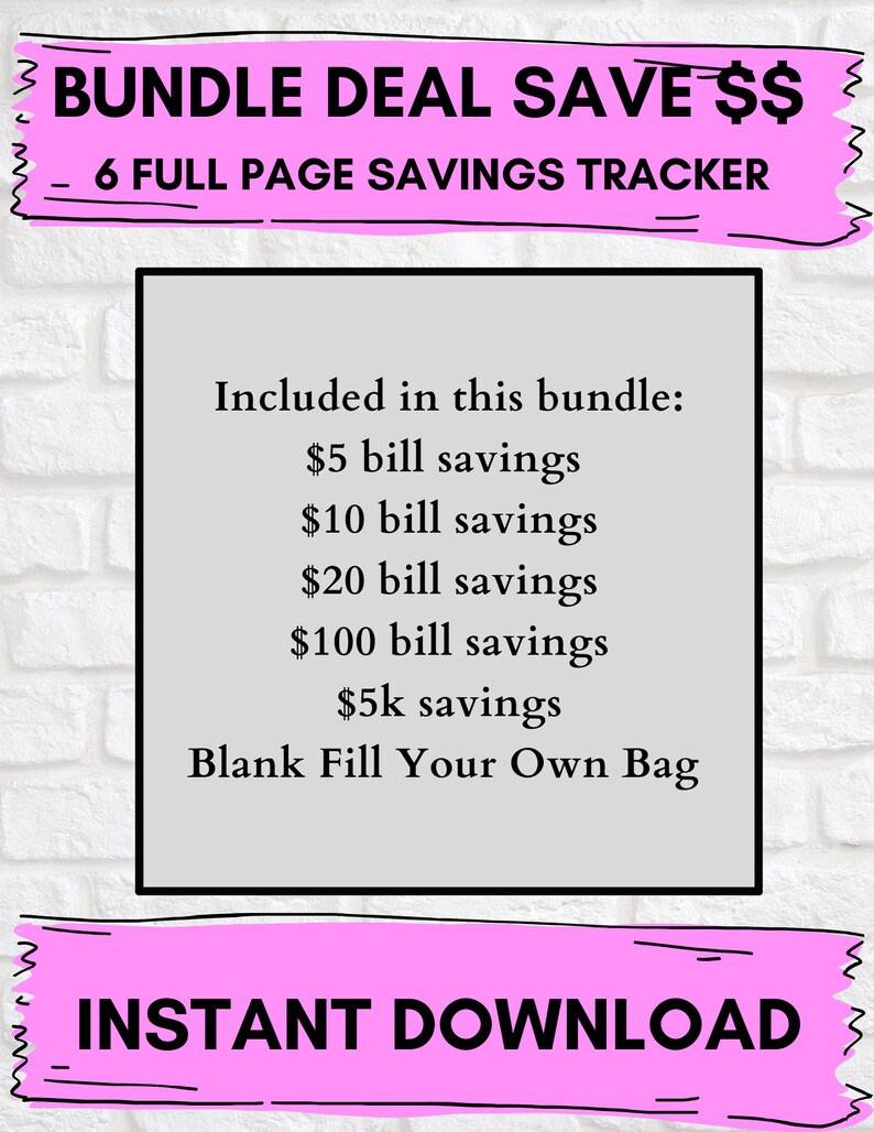 Savings Challenge Bundle Printable Savings Challenges - Etsy