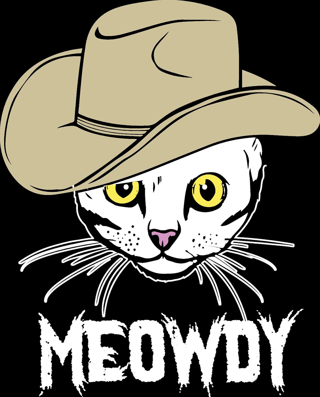 Meowdy Cat Cowboy SVG, Cute Western Kitty Clip Art, Cowboy Cat Svg ...