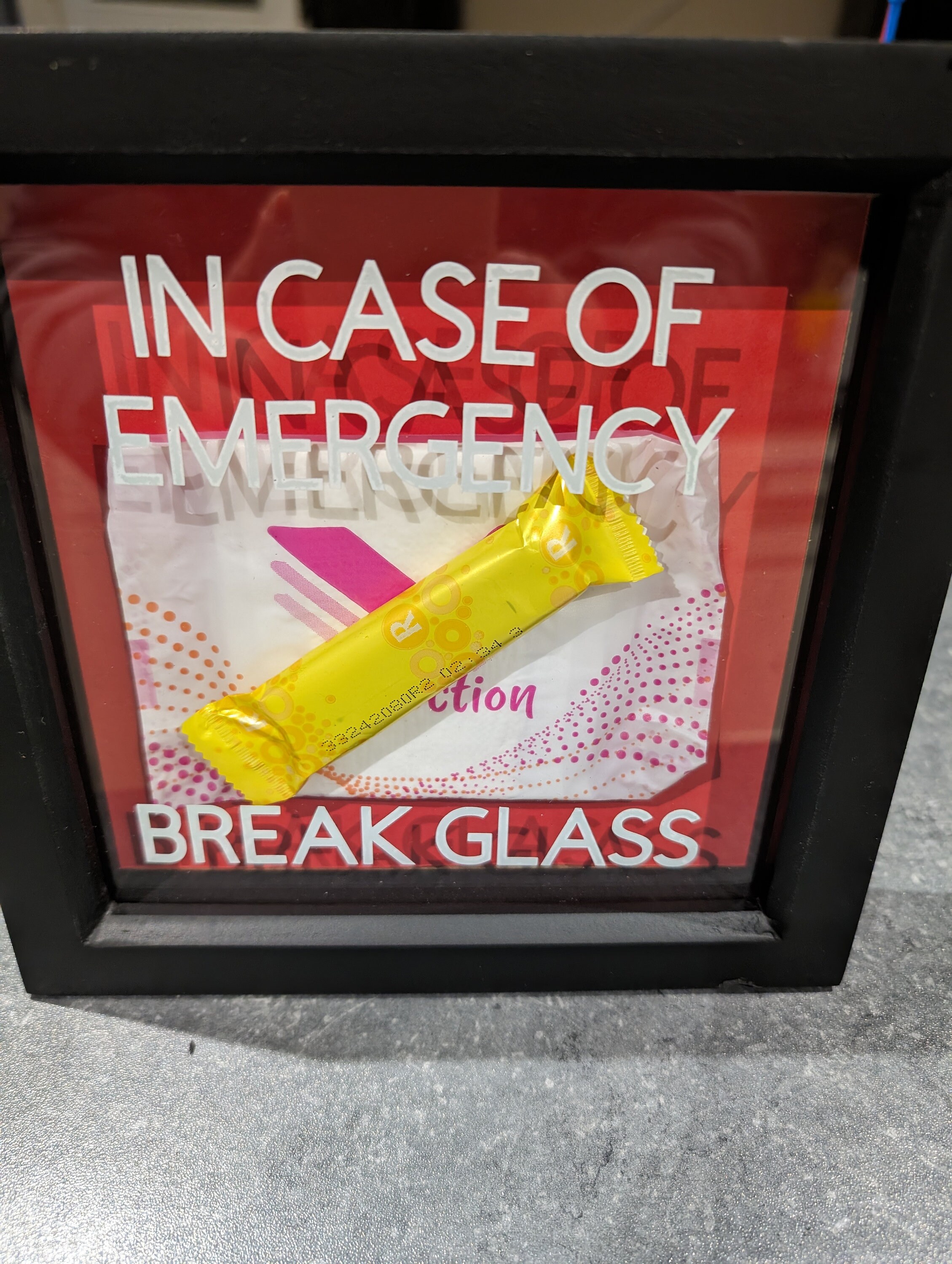 In Case of Emergency Essential Supply Holder Frame. Ideal Ice Breaker ...