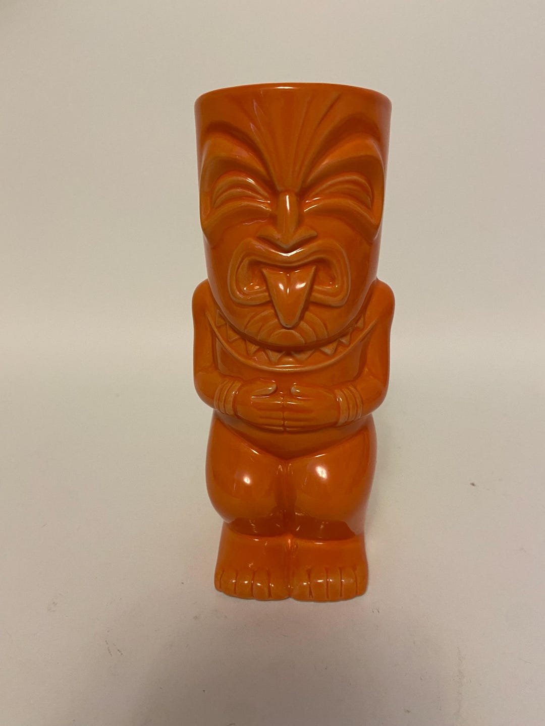 Squid by Tiki Farm Orange Tiki Vase - Etsy