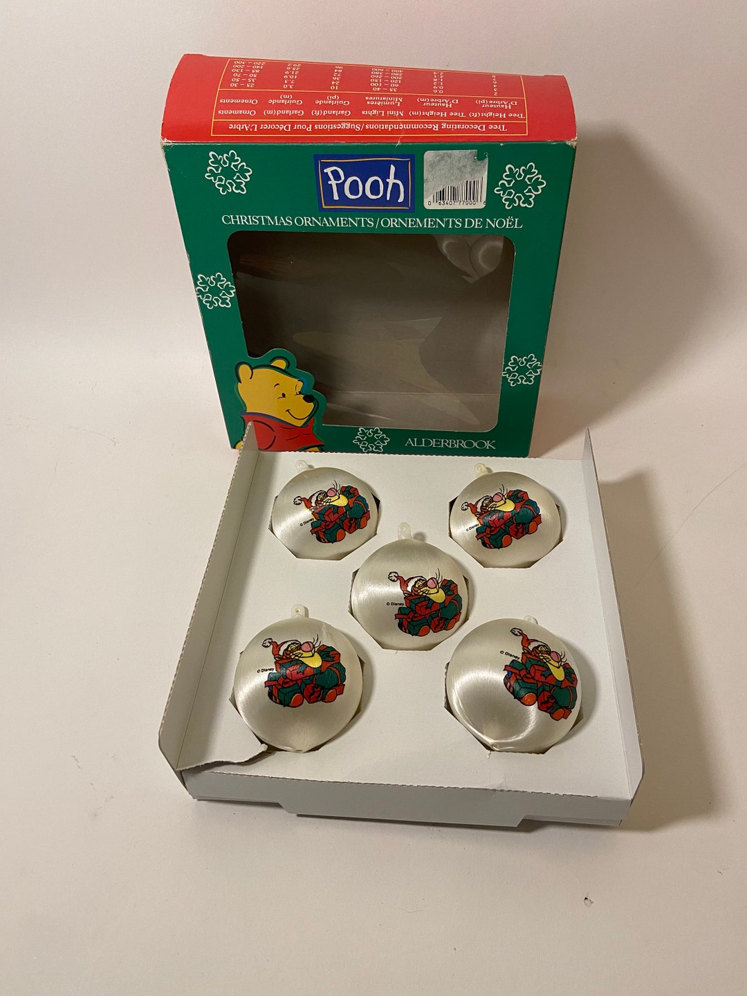 Alderbrook Pooh Ornaments With Tigger - Box of 5 - Etsy