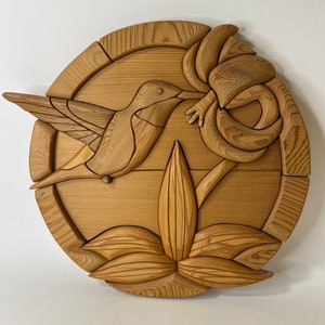 Western Red Cedar Wood Hummingbird Wall Hanging - Etsy