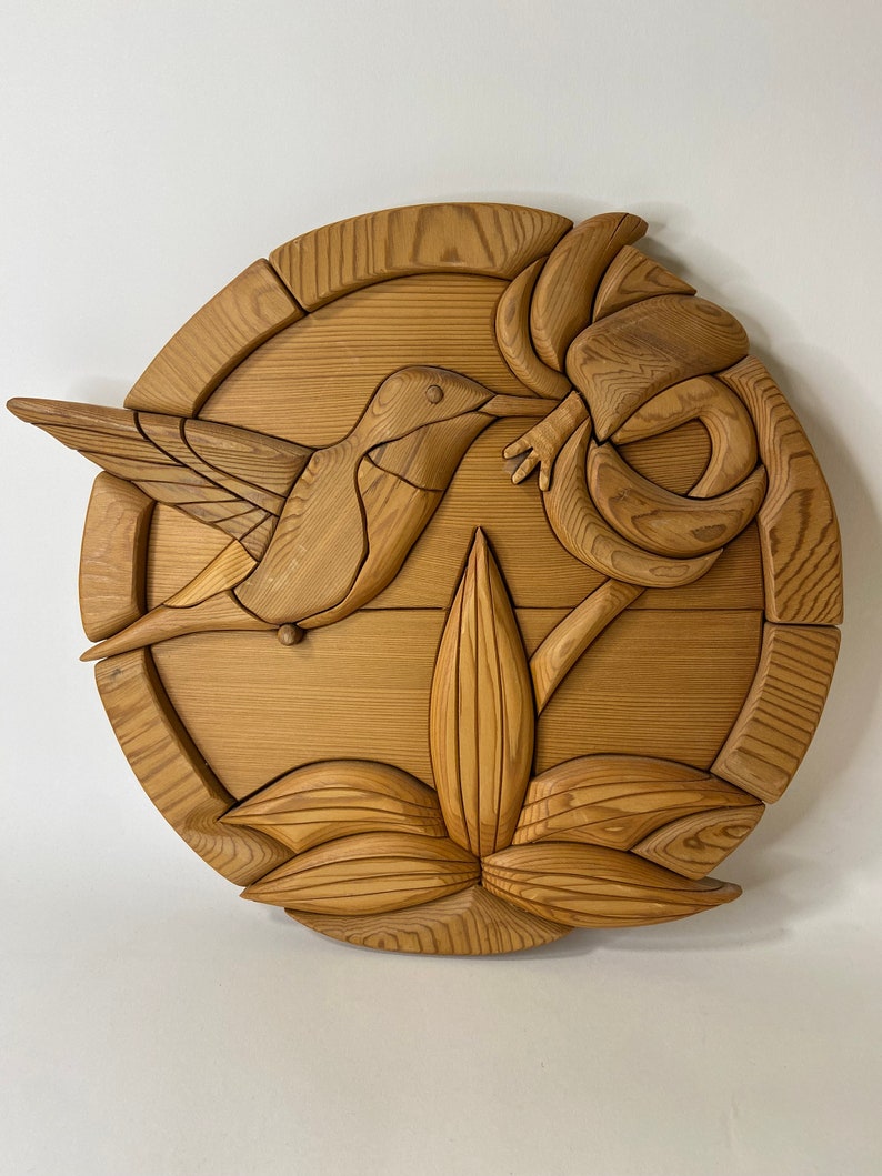 Western Red Cedar Wood Hummingbird Wall Hanging - Etsy