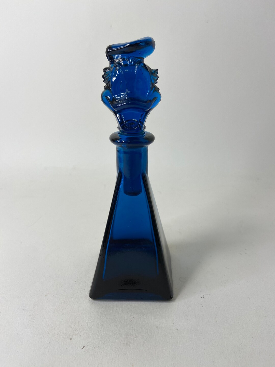 Disney Blue Glass Donald Duck Perfume Bottle - Etsy
