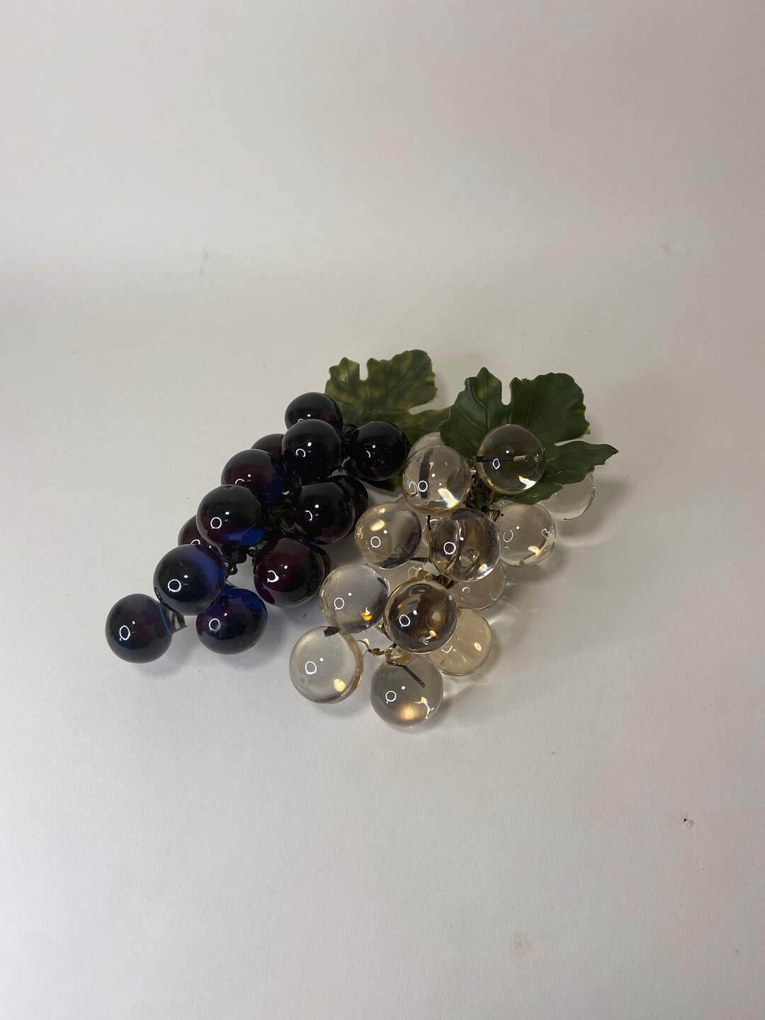 Resin / Lucite White and Purple Grape Clusters - Pair - Etsy
