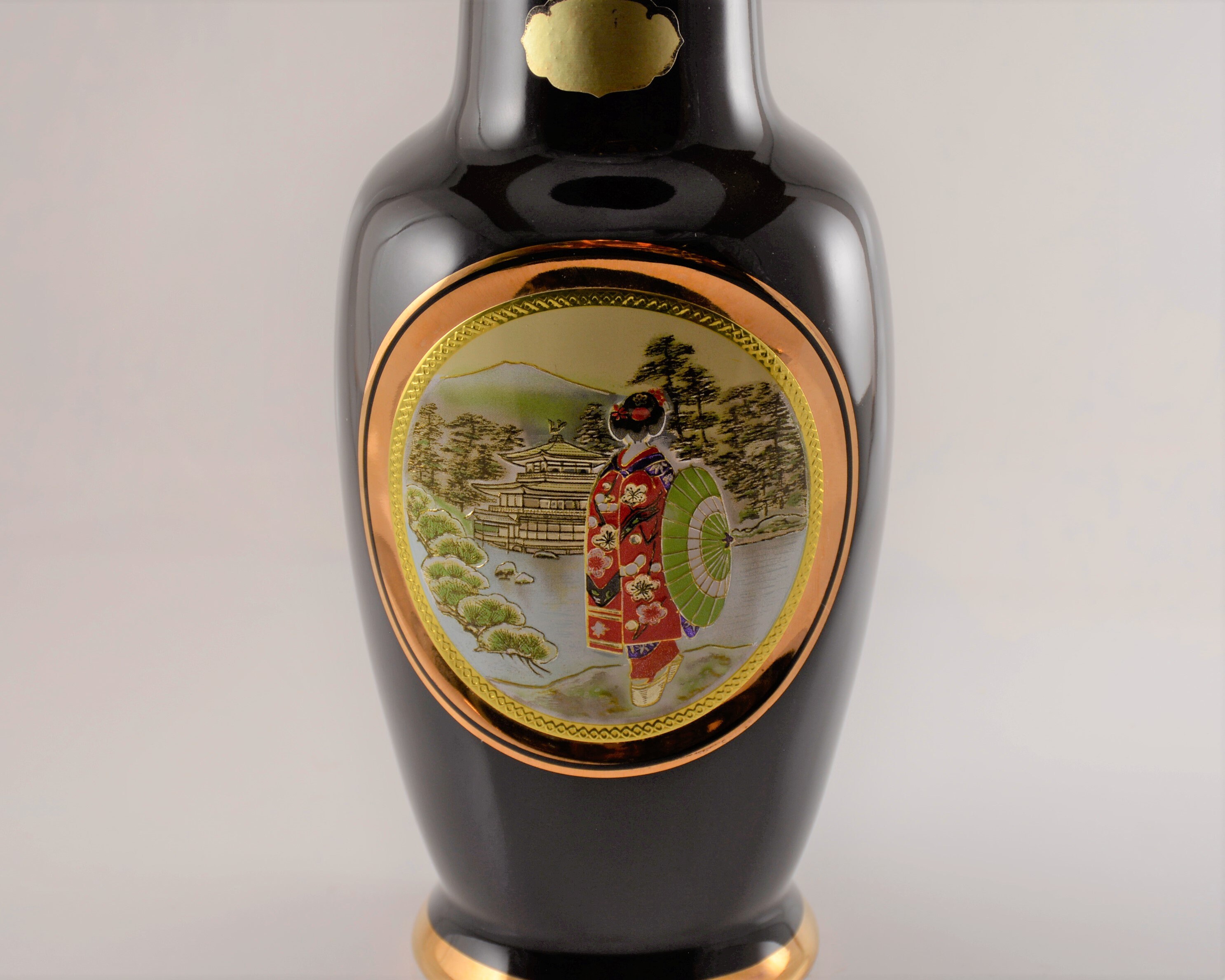 The Art of Chokin Vase With Geisha Girl - Etsy