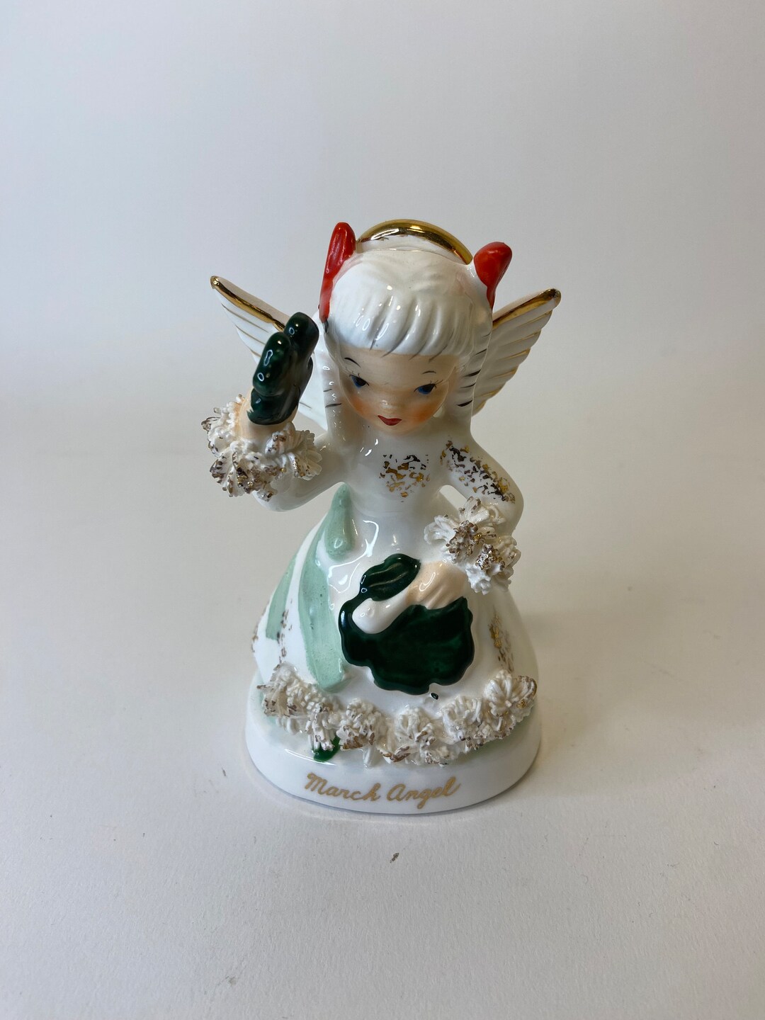 Napco Hand Painted March Birthday Angel Figurine - Etsy