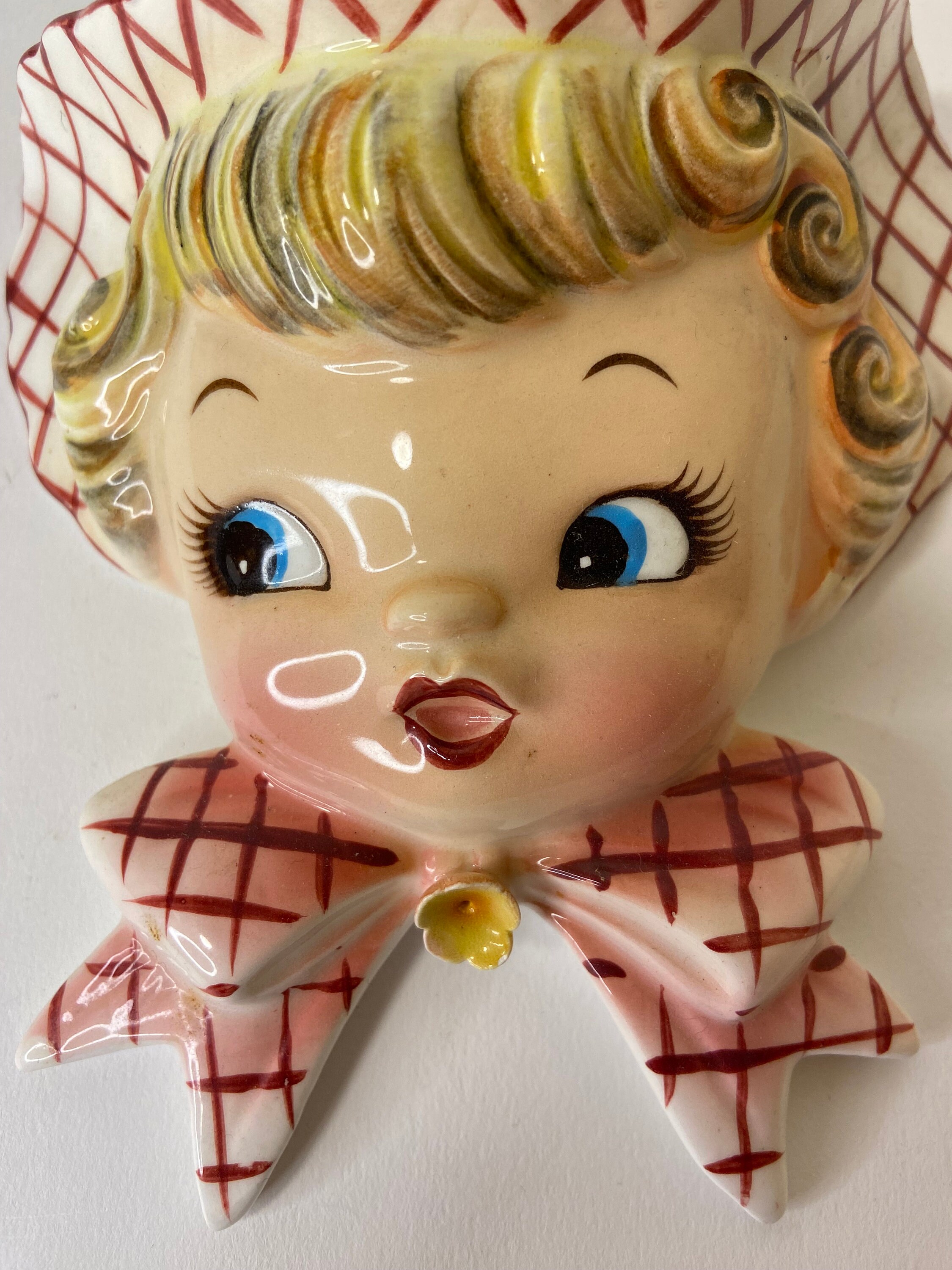 ESD Japan Lefton Miss Daisy Pair of Wall Pockets Please Read - Etsy
