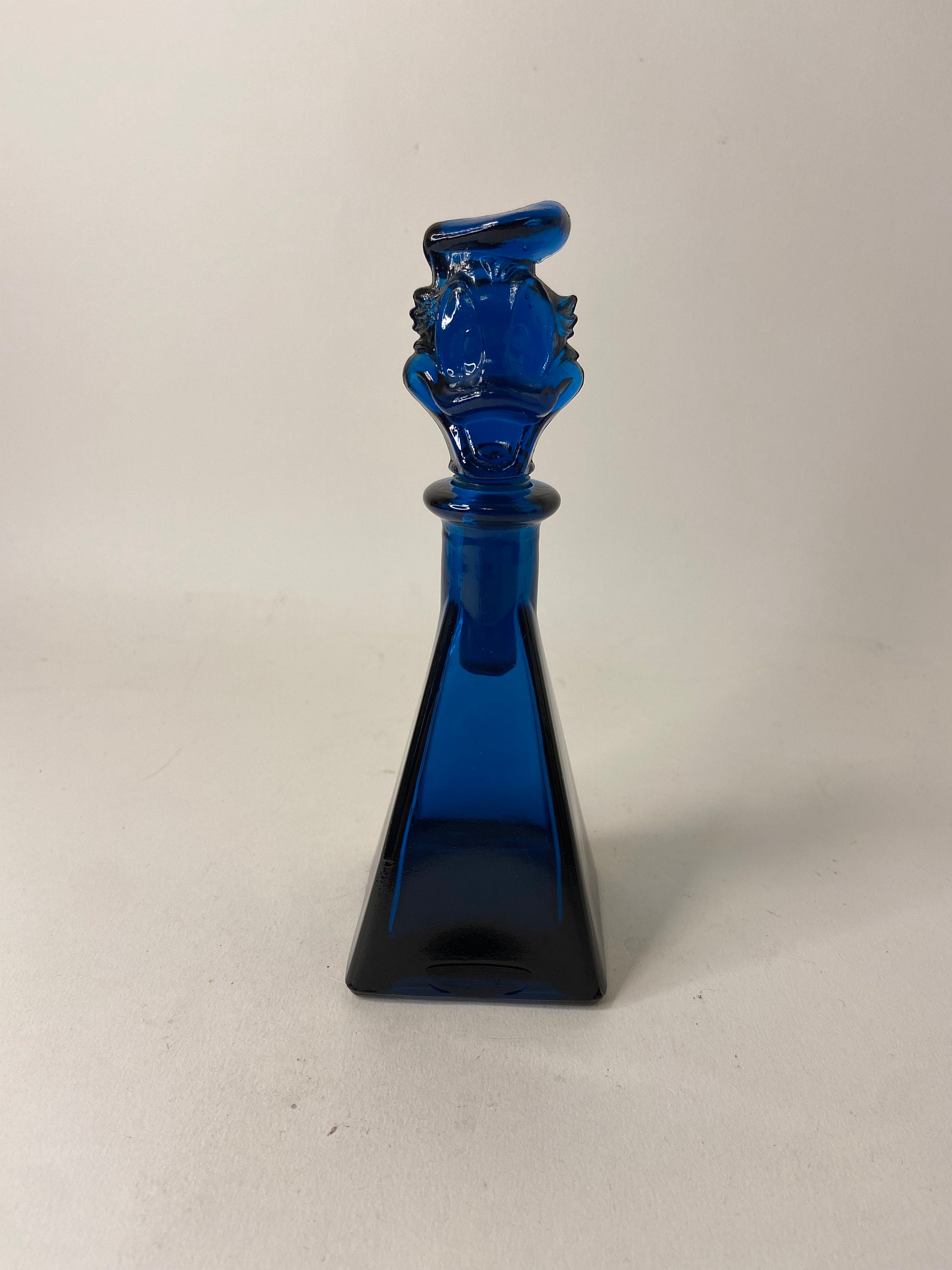 Disney Blue Glass Donald Duck Perfume Bottle - Etsy