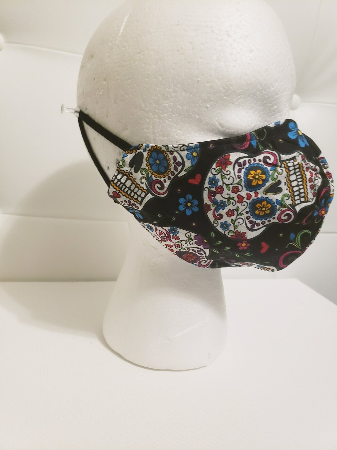 Sugar Skulls Face Mask, Comfortable, Ships in 1 Business Day - Etsy