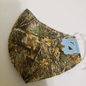 UNC Camo Face Mask, Tarheels, North Carolina - Etsy