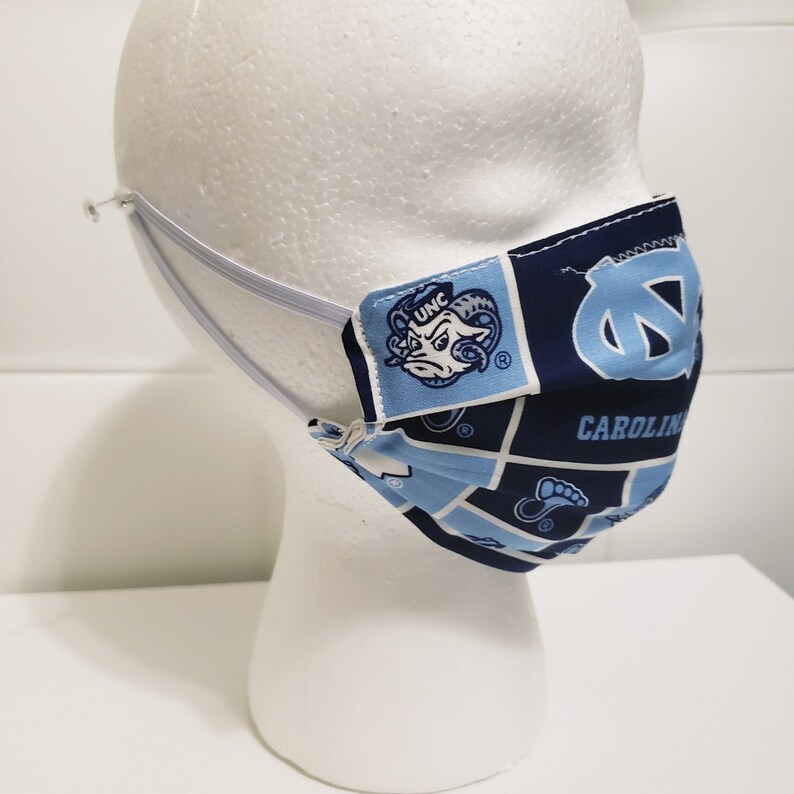 University of North Carolina Tarheels Cotton Face Mask UNC | Etsy