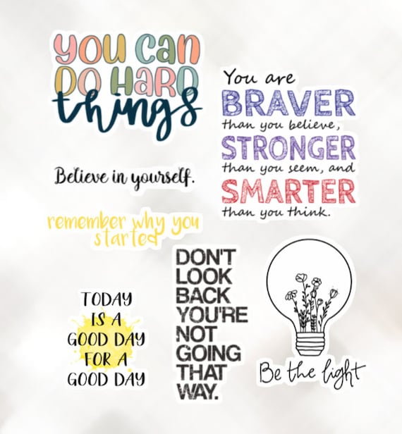 Paper & Party Supplies Decorative Stickers to Help You to Stay Positive ...