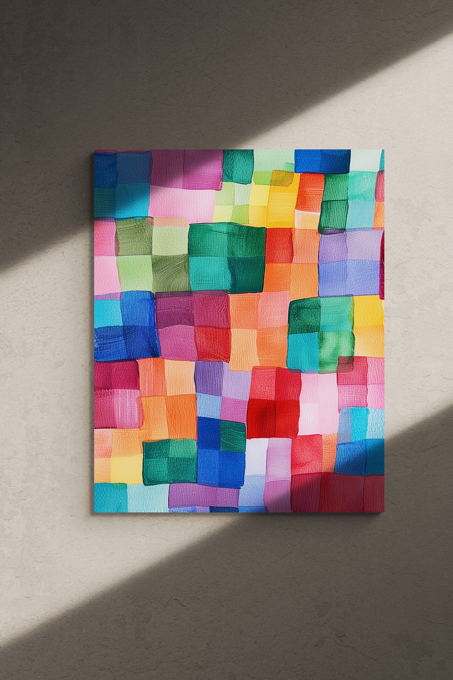 Multicolor Contemporary Wall Art, Abstract Colorful Digital Painting ...
