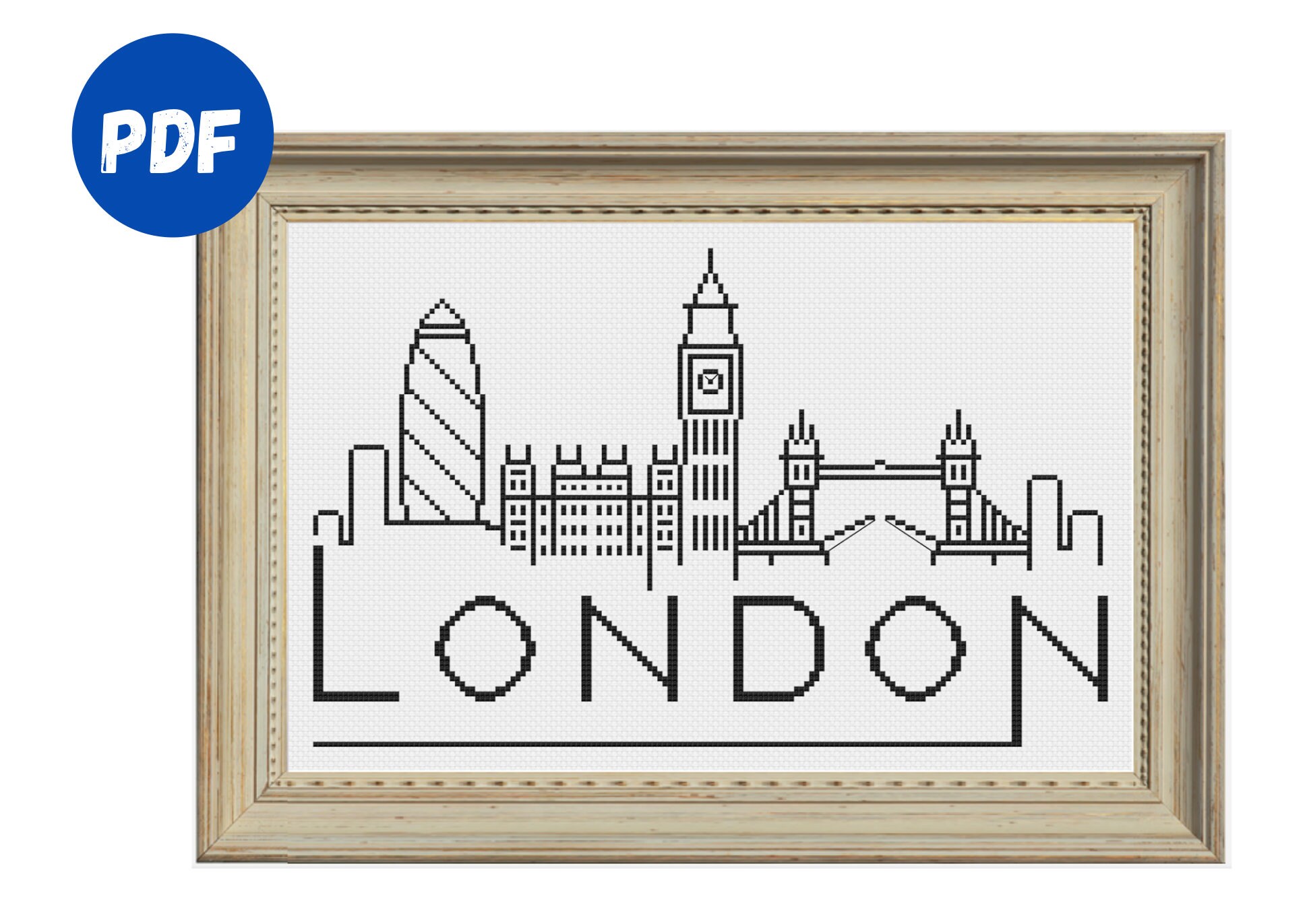 London Cross Stitch Pattern PDF Cross Stitch Pattern | Etsy