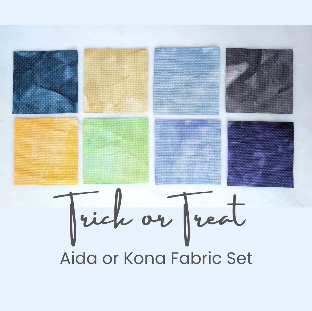 Trick or Treat - Set of 4 Halloween Colors, Hand Dyed Aida or Kona ...