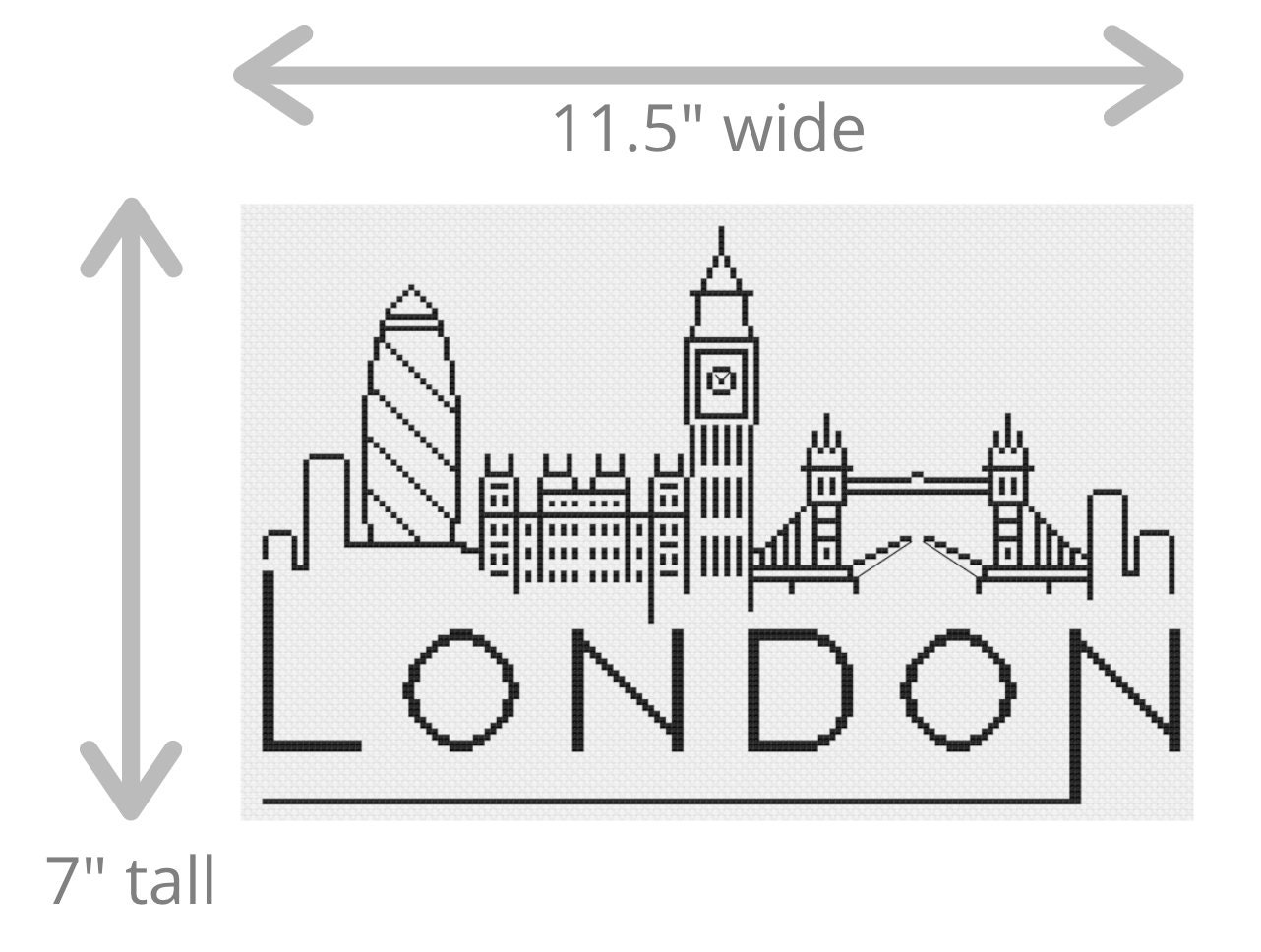 London Cross Stitch Pattern PDF Cross Stitch Pattern | Etsy