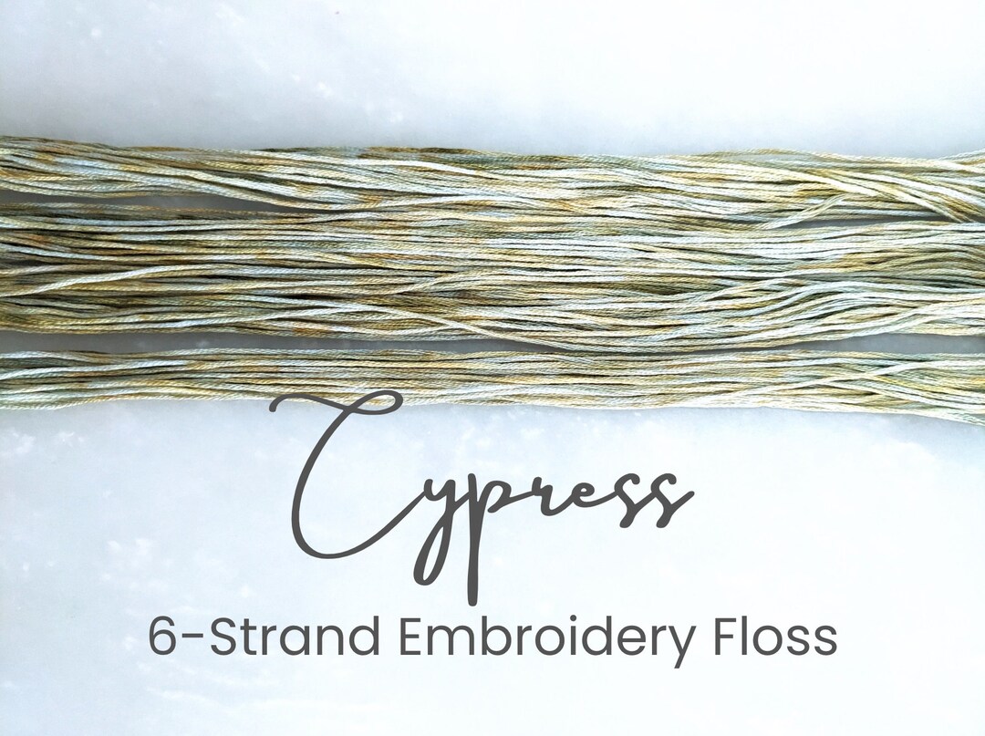 Cypress - Variegated Hand Dyed Floss, 6-strand Cotton Embroidery Floss ...