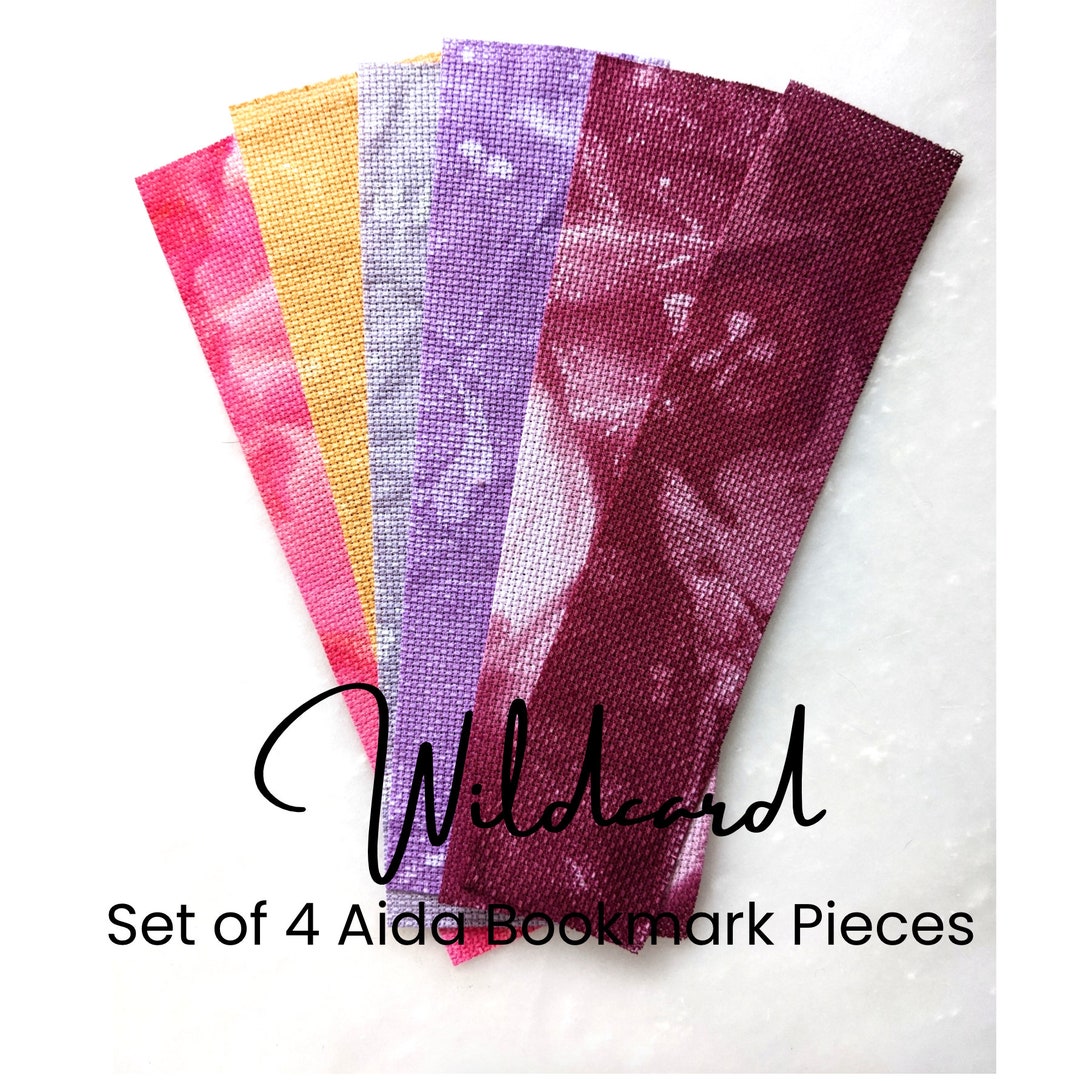 Aida Bookmark Pieces - Wildcard Set of 4, Aida Cloth 14 16 18 Count ...