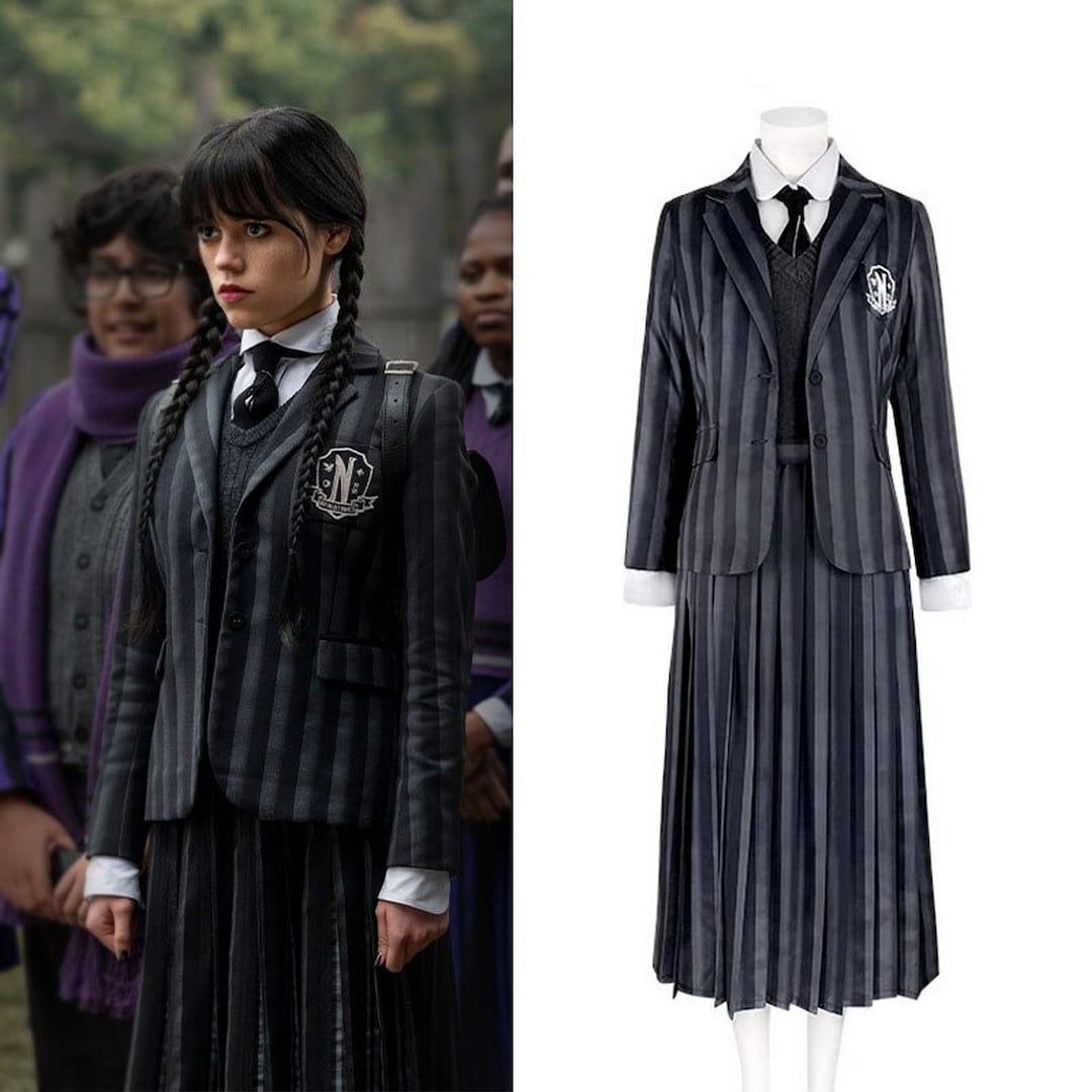 Série 2022 Mercredi Addams Cosplay Costumes Ecolière Nevermore - Etsy ...