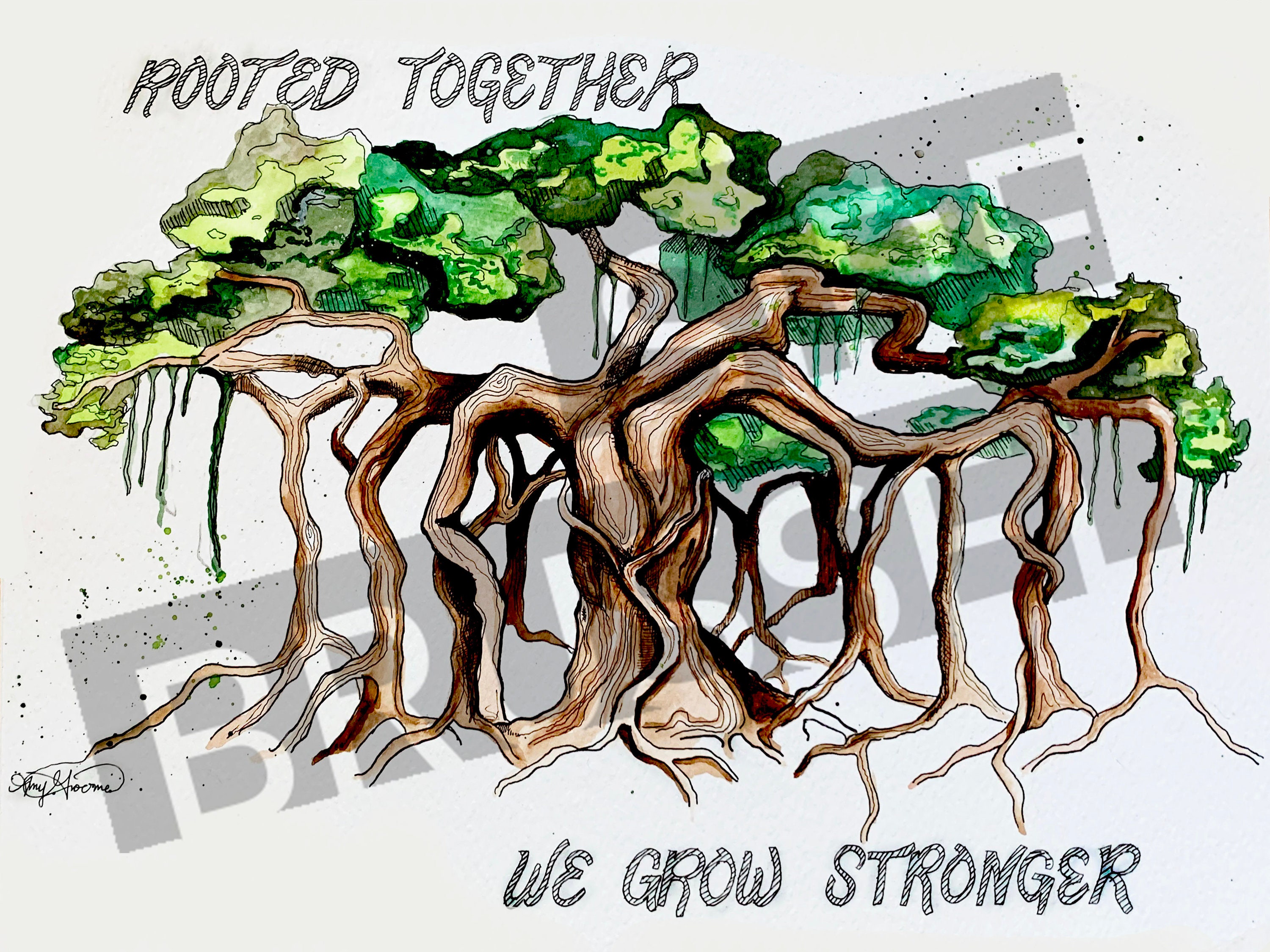 Rooted Together We Grow Stronger Donation Print - Etsy