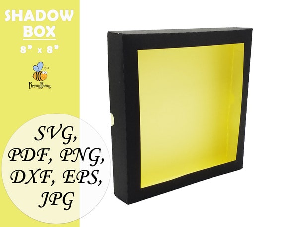 8 x 10 Rectangle 3D shadow box template SVG Frame gift box template SVG ...