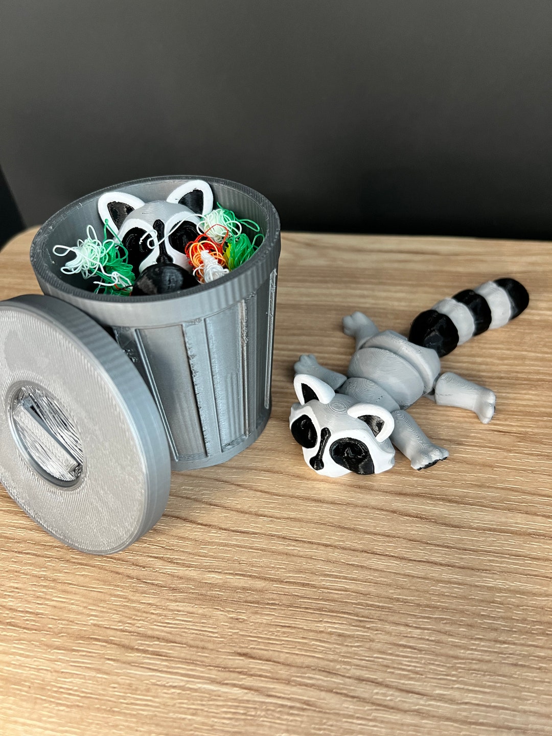 3D Printed Articulated Raccoon trash Panda Fidget Toy - Etsy