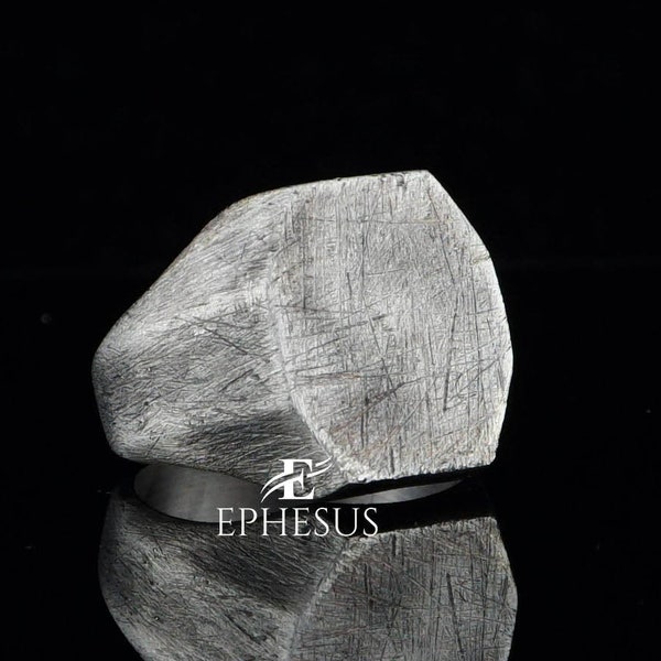 Brushed Silver Ring - Etsy