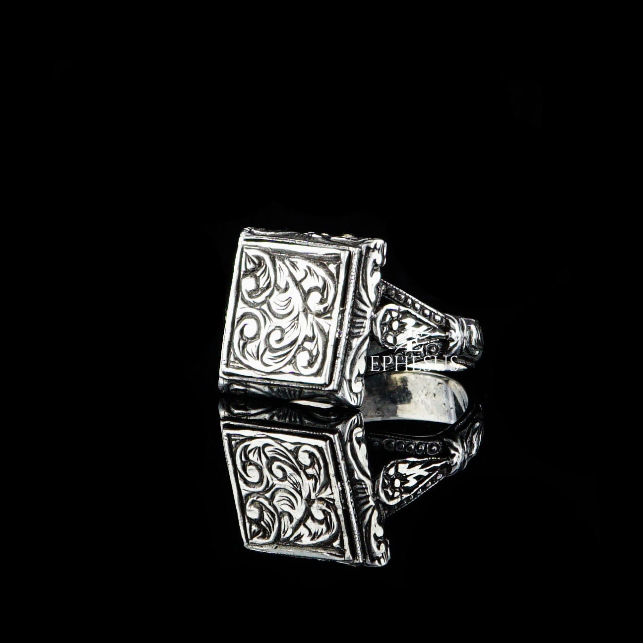 Mens Square Ring Square Signet Ring Mens Square Ring Design | Etsy